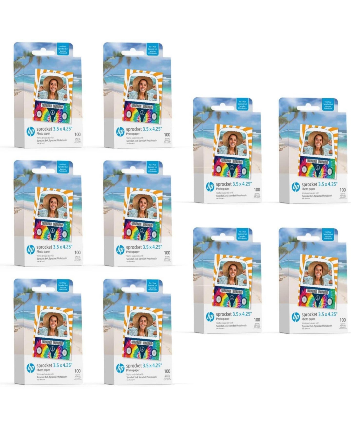 Click here for Hp 3.5 x 4.25 Sticky-Backed Zink Photo Paper (1000... prices