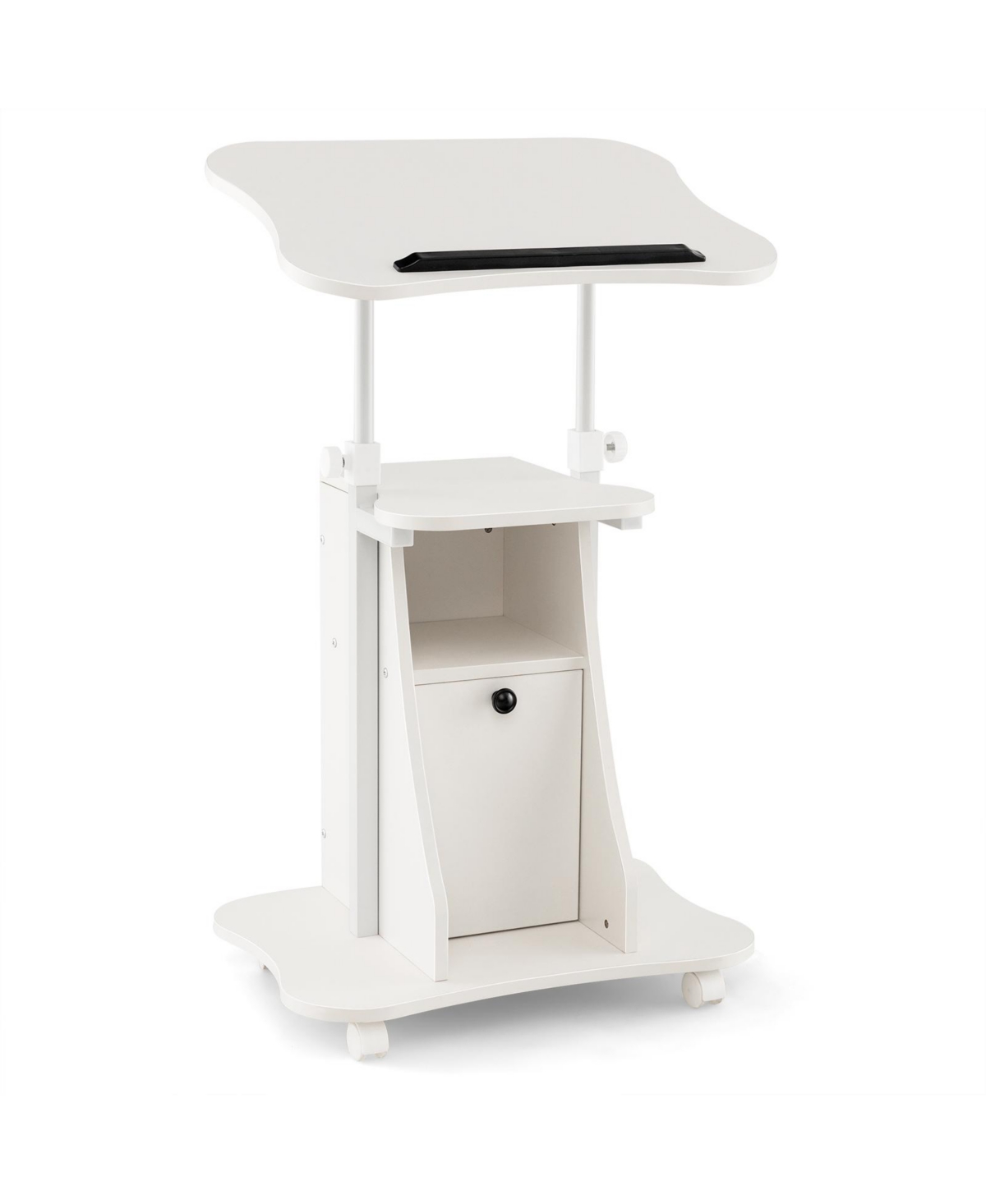 Click here for Gouun Adjustable Mobile Standing Desk Cart with Ti... prices