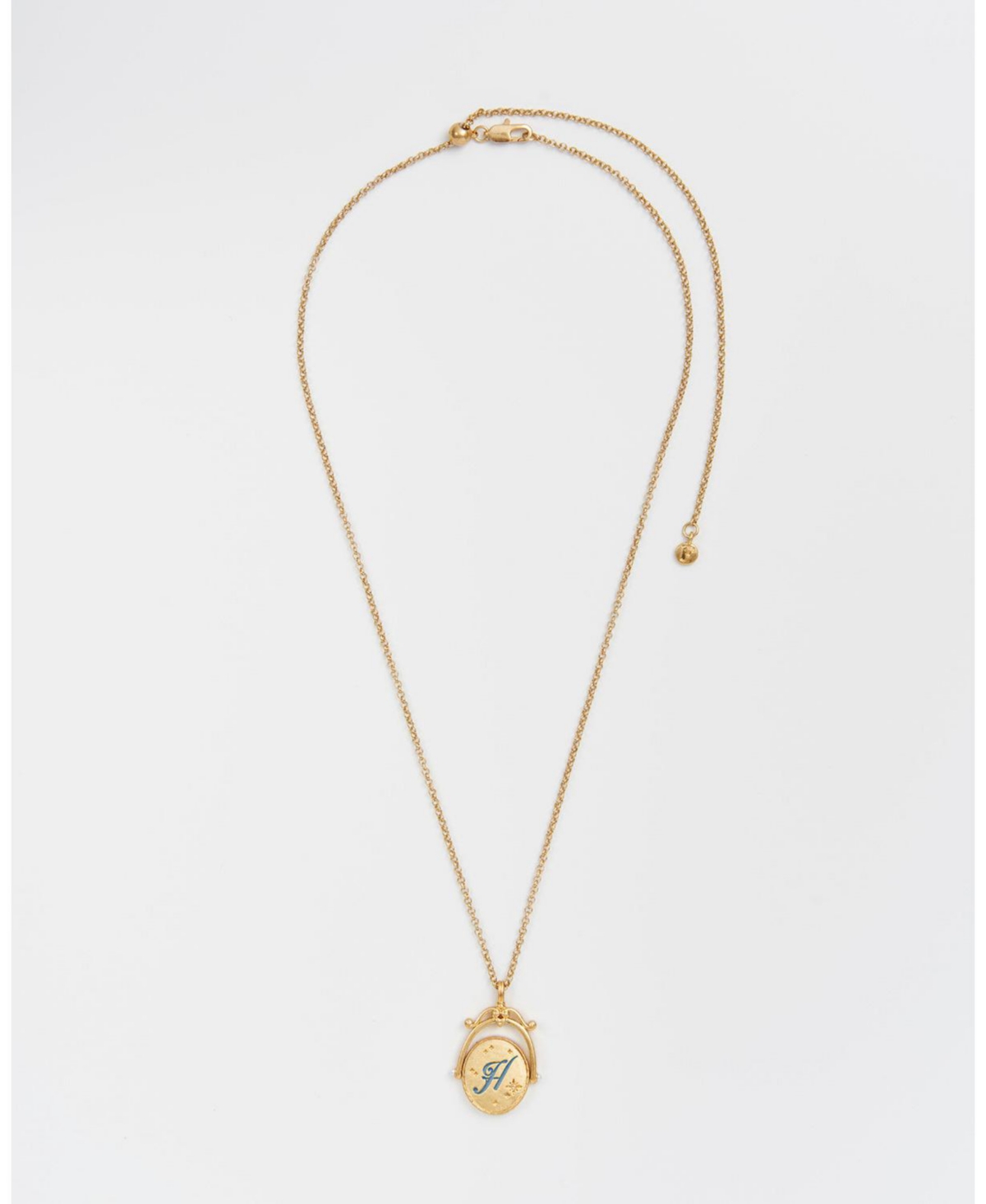 Click here for Fable England Hydrangea Initial Spinner Necklace -... prices