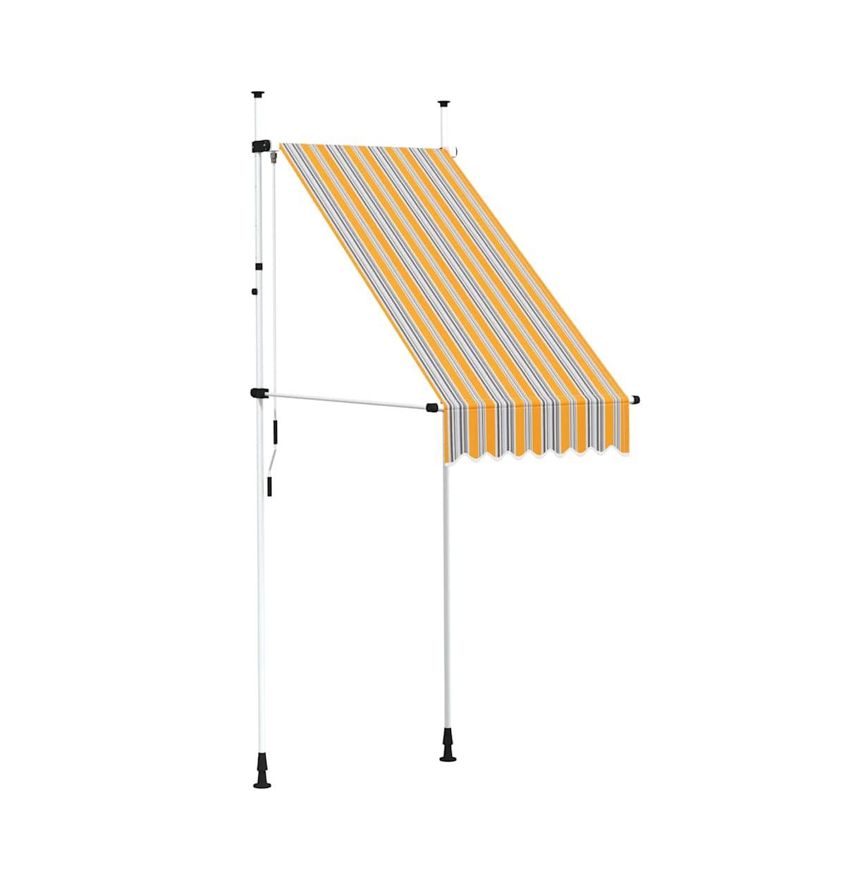 Click here for vidaXL Retractable Awning Yellow and blue stripes... prices