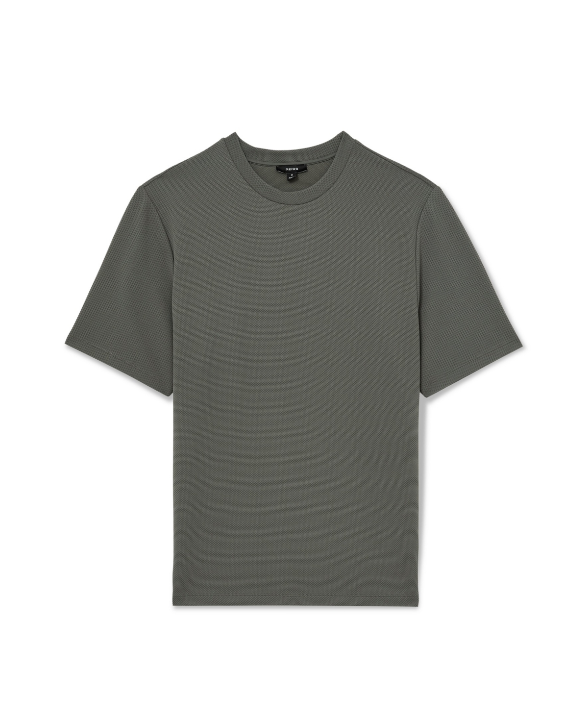 Click here for Reiss Mens Jack Textured Crew Neck T-shirt - Sage... prices