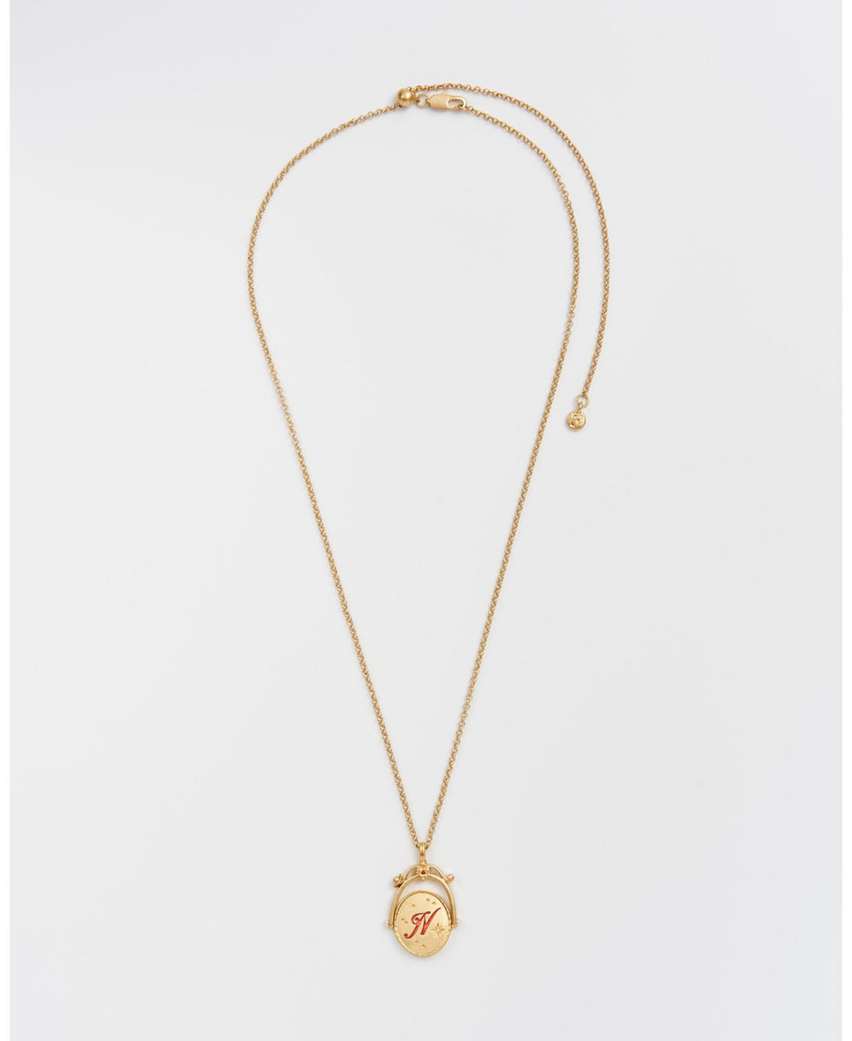 Click here for Fable England N Initial Nasturtium Gold Spinner Ch... prices