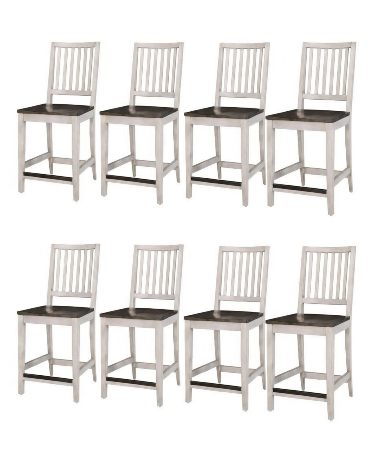 Click here for Dawnwood 8-Piece Wood Counter Side Chair Set - Off... prices