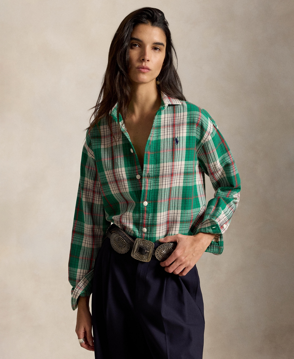 Click here for Polo Ralph Lauren Womens Cotton Twill Woven Collar... prices