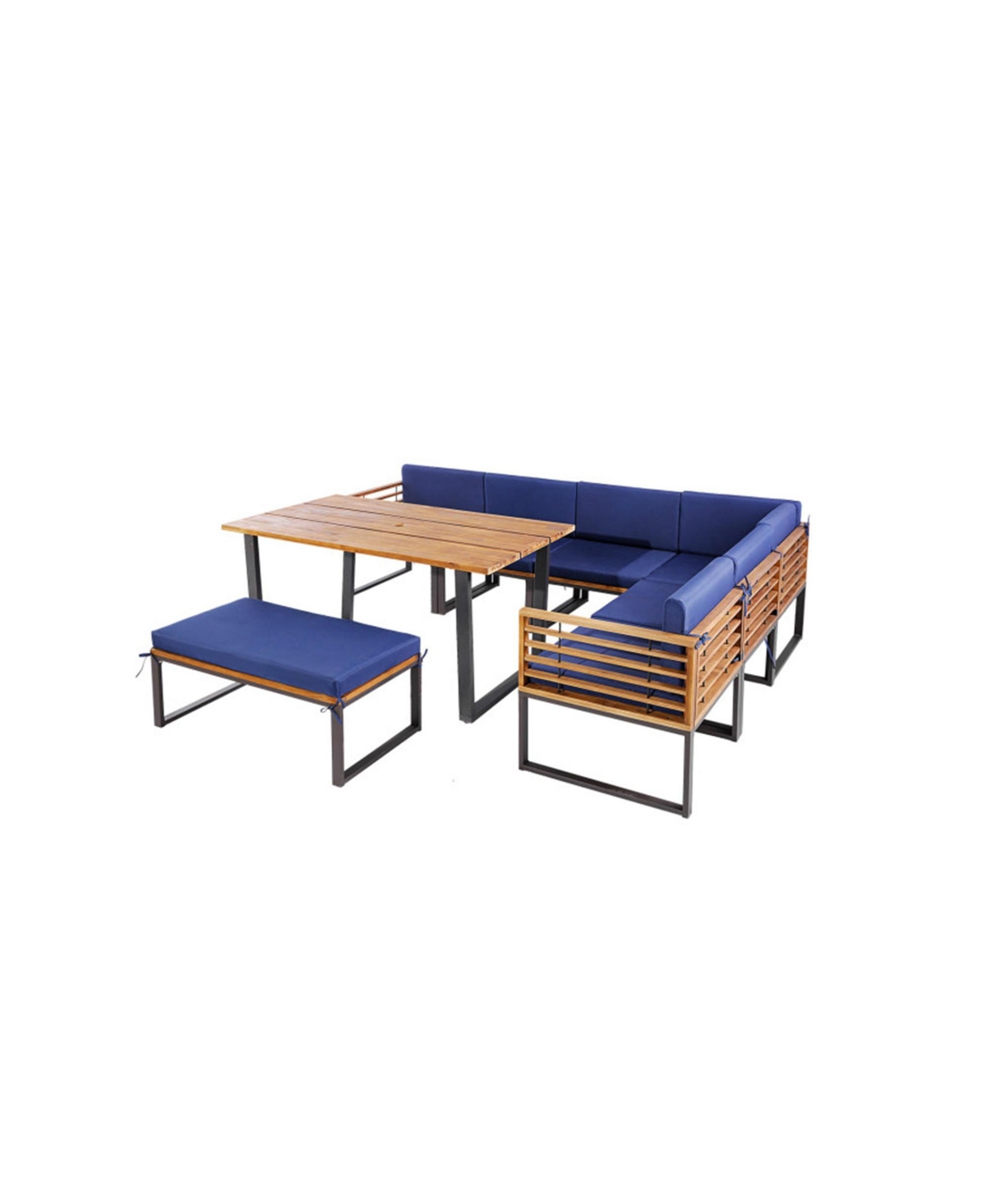 Click here for Clihome 8 Pieces Patio Acacia Wood Dining Set with... prices