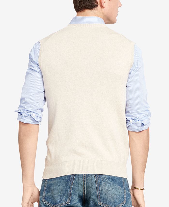 Polo Ralph Lauren Pima V-Neck Vest - Macy's