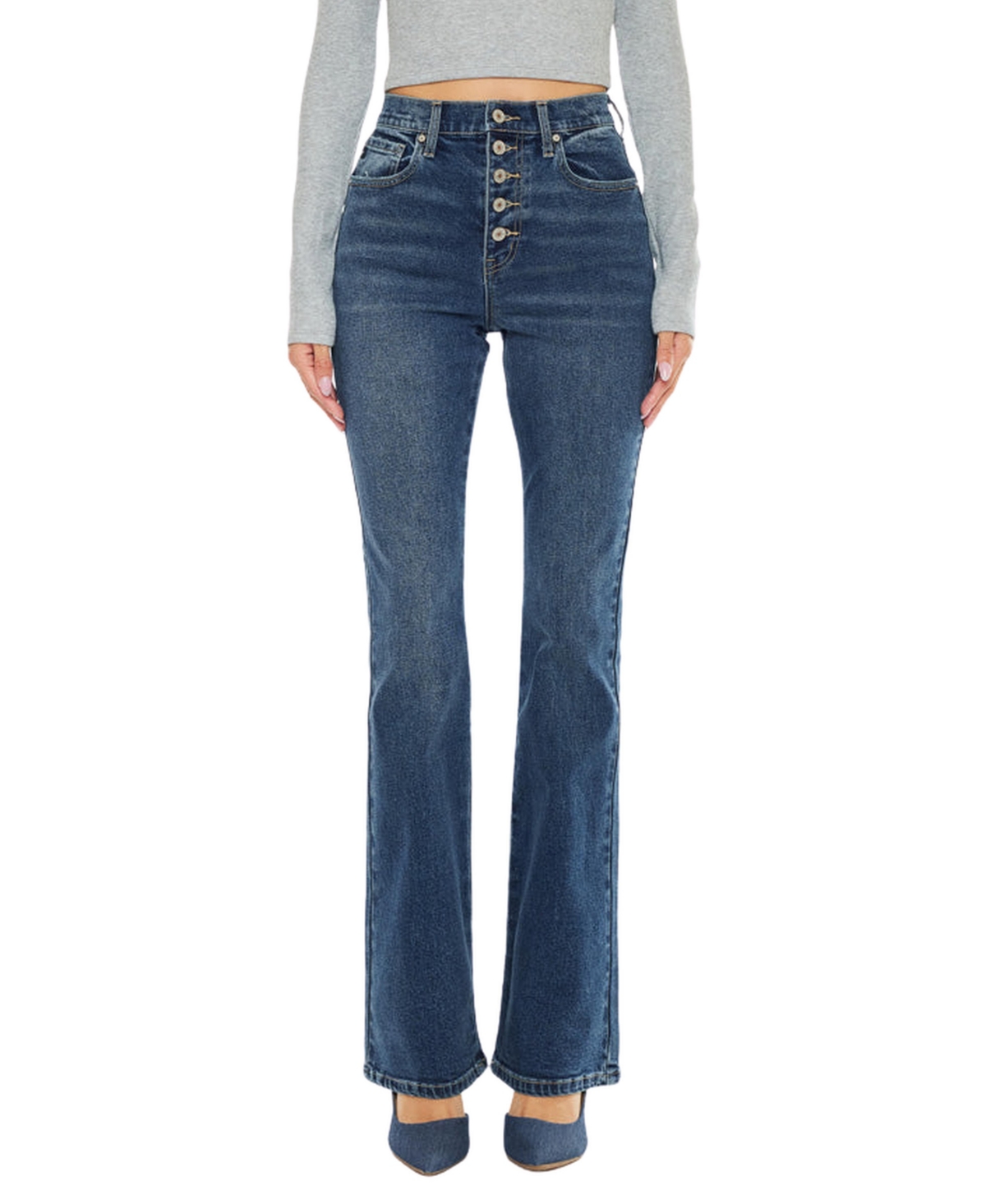 Click here for KanCan Womens Zina High Rise Vintage Bootcut Jeans... prices
