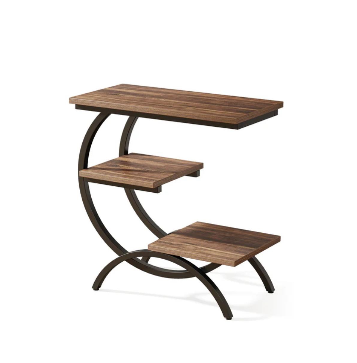 Click here for Slickblue C Shaped End Table with 3 Tier Storage f... prices