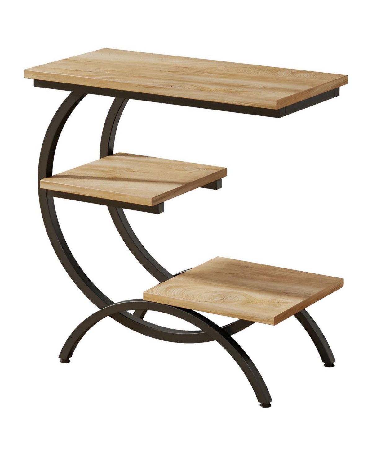 Click here for Slickblue C Shaped End Table with 3 Tier Storage f... prices