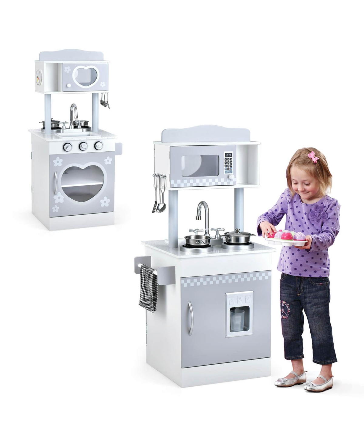 Click here for Akiudex 2-in-1 Double-Sided Kids Kitchen Play Set... prices