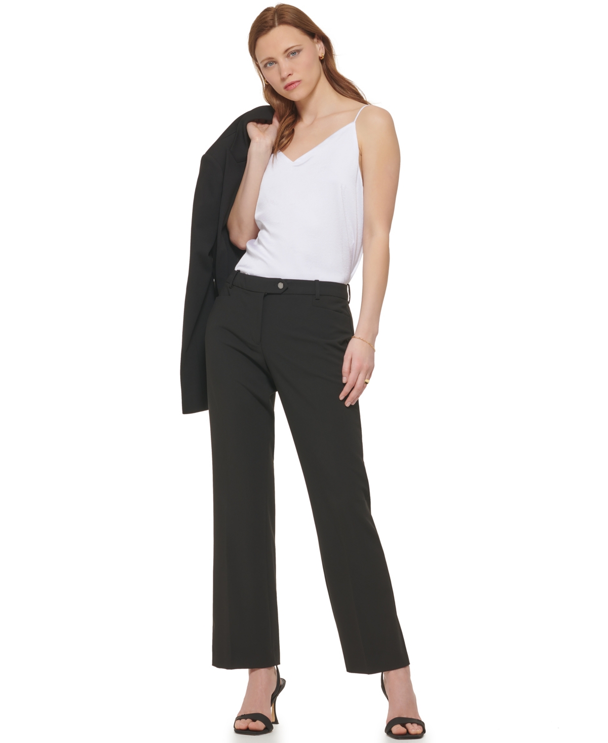 Click here for Calvin Klein Modern Fit Pants - Black prices