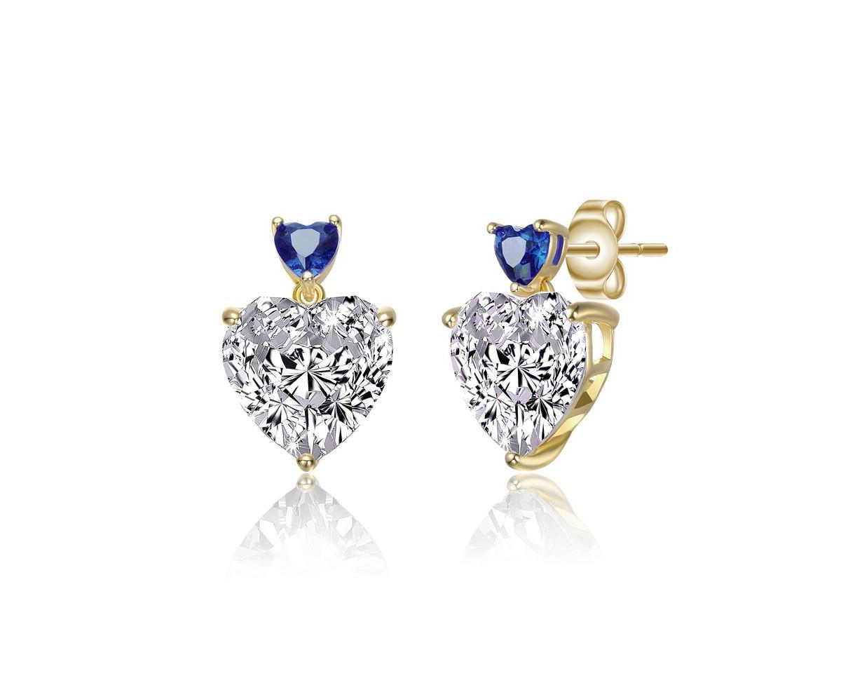 Click here for Rachel Glauber Dainty 14K Gold Plated Cz Heart Ear... prices