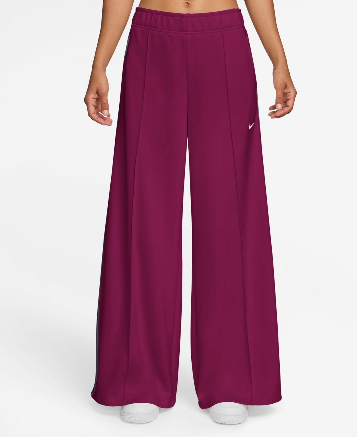 Click here for Nike Womens Sportswear Mid-Rise Wide-Leg Track Pan... prices
