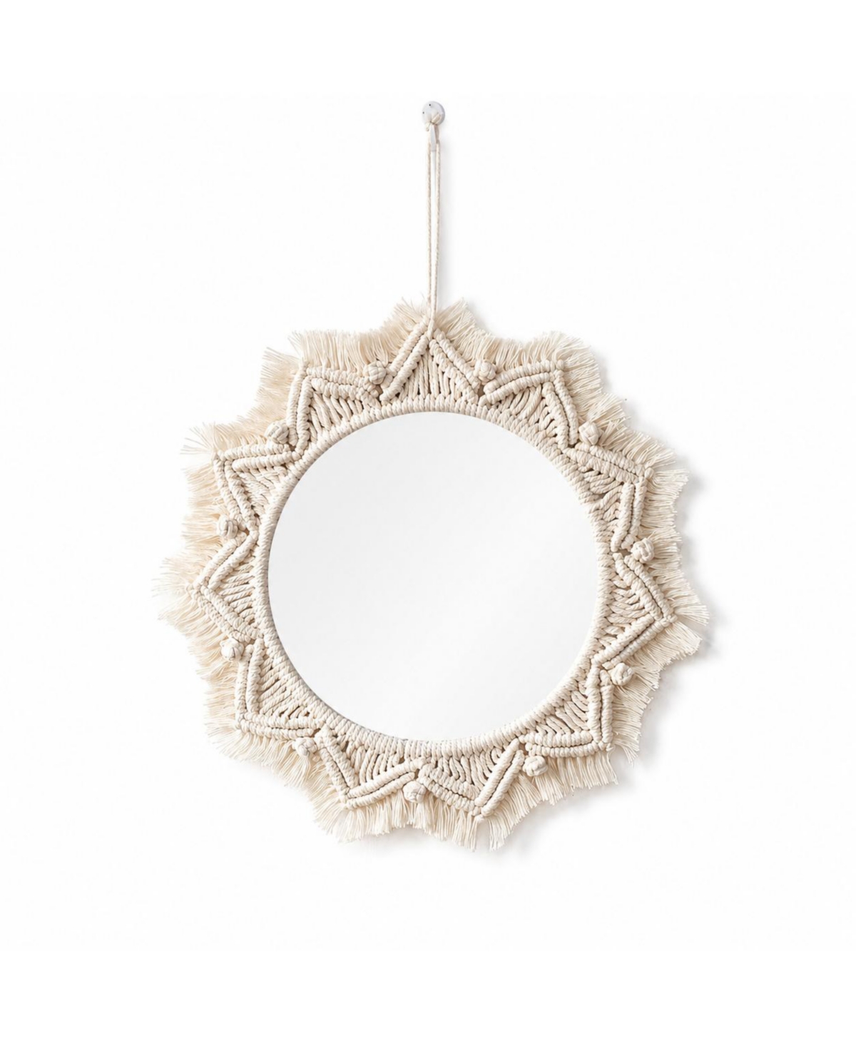 Click here for Phying Boho Macrame Round Mirror Handmade Woven Wa... prices