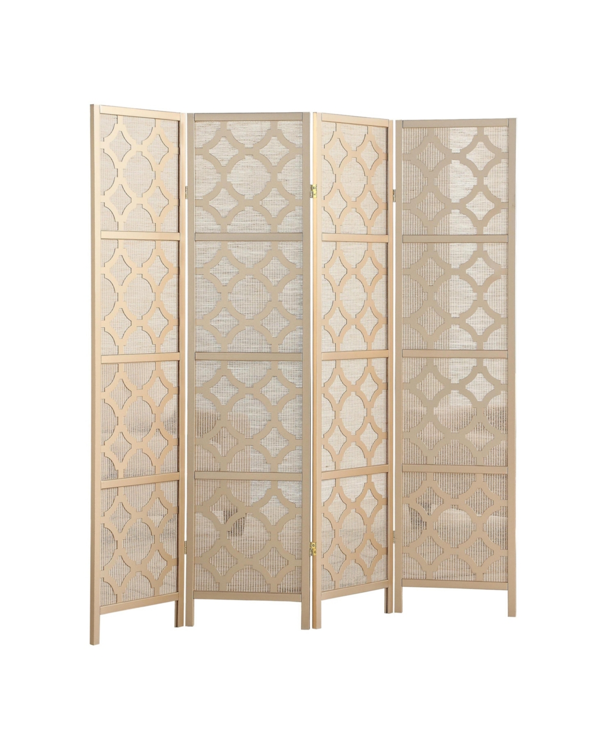 Click here for sumyeg 4-Panel Room Divider with Quatrefoil Diamon... prices