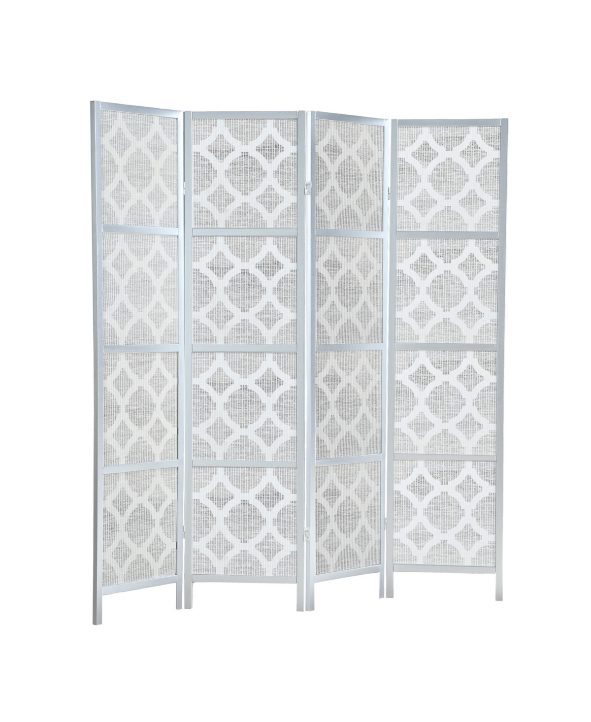 Click here for sumyeg 4-Panel Room Divider with Quatrefoil Diamon... prices