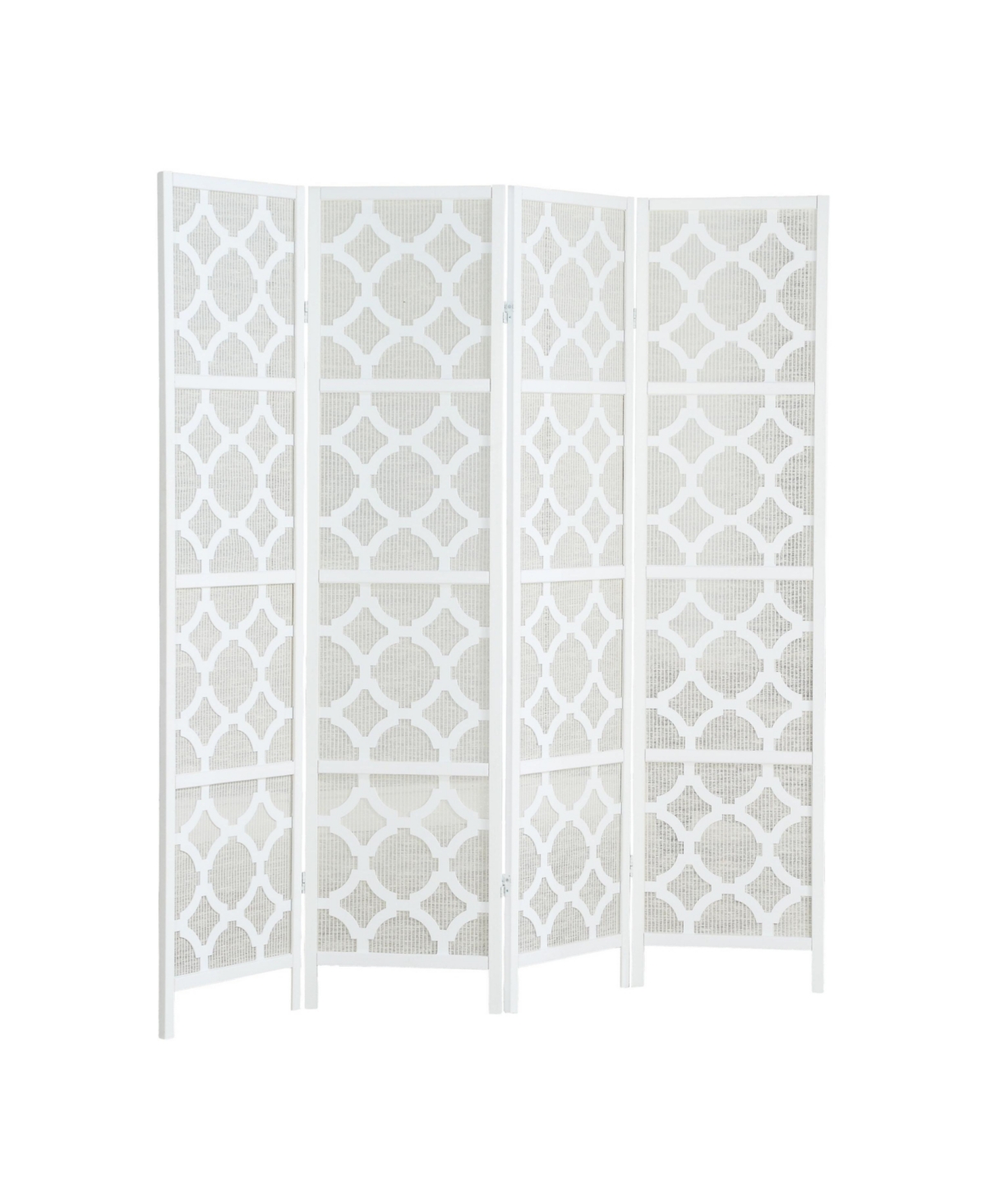 Click here for sumyeg 4-Panel Room Divider with Quatrefoil Diamon... prices
