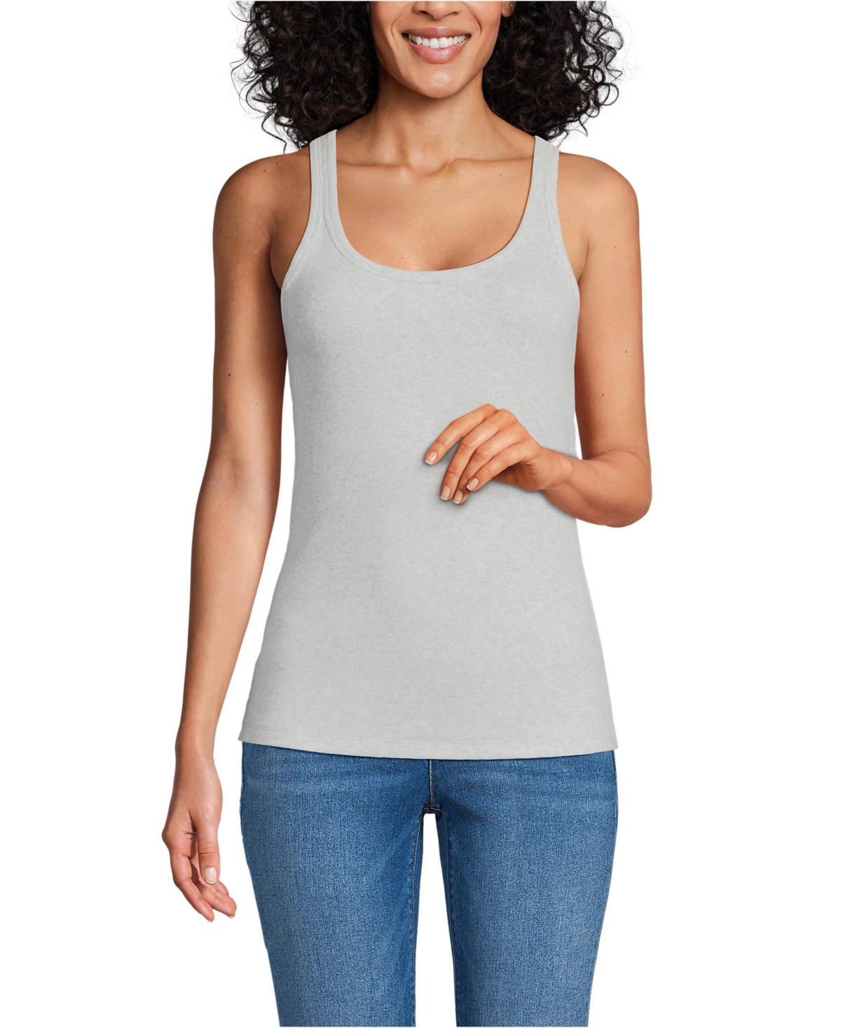 Click here for Lands End Womens Micro Rib Go-To Layering Tank - S... prices