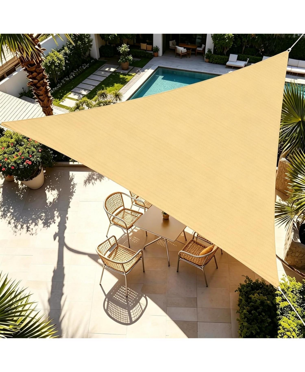 Click here for Gaomon 16x16x16 Triangle Awning  Heavy-Duty Sand-C... prices