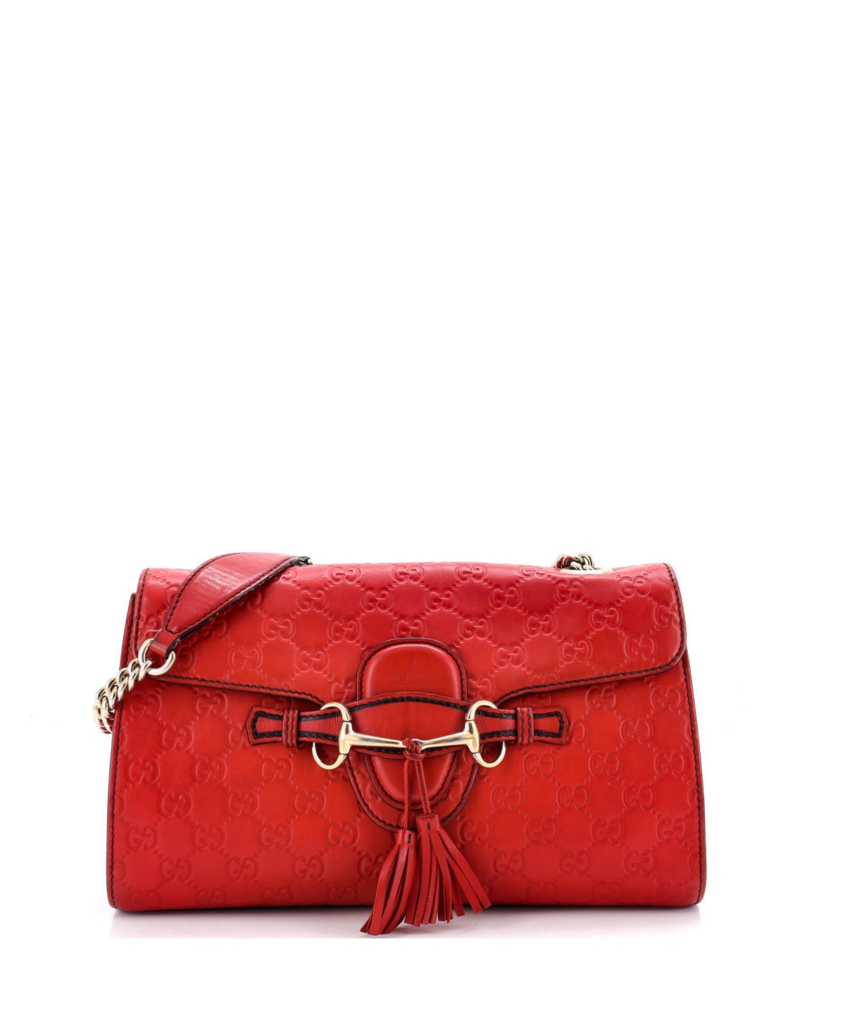 Click here for Pre-Owned Gucci Medium Emily Chain Flap Bag Guccis... prices
