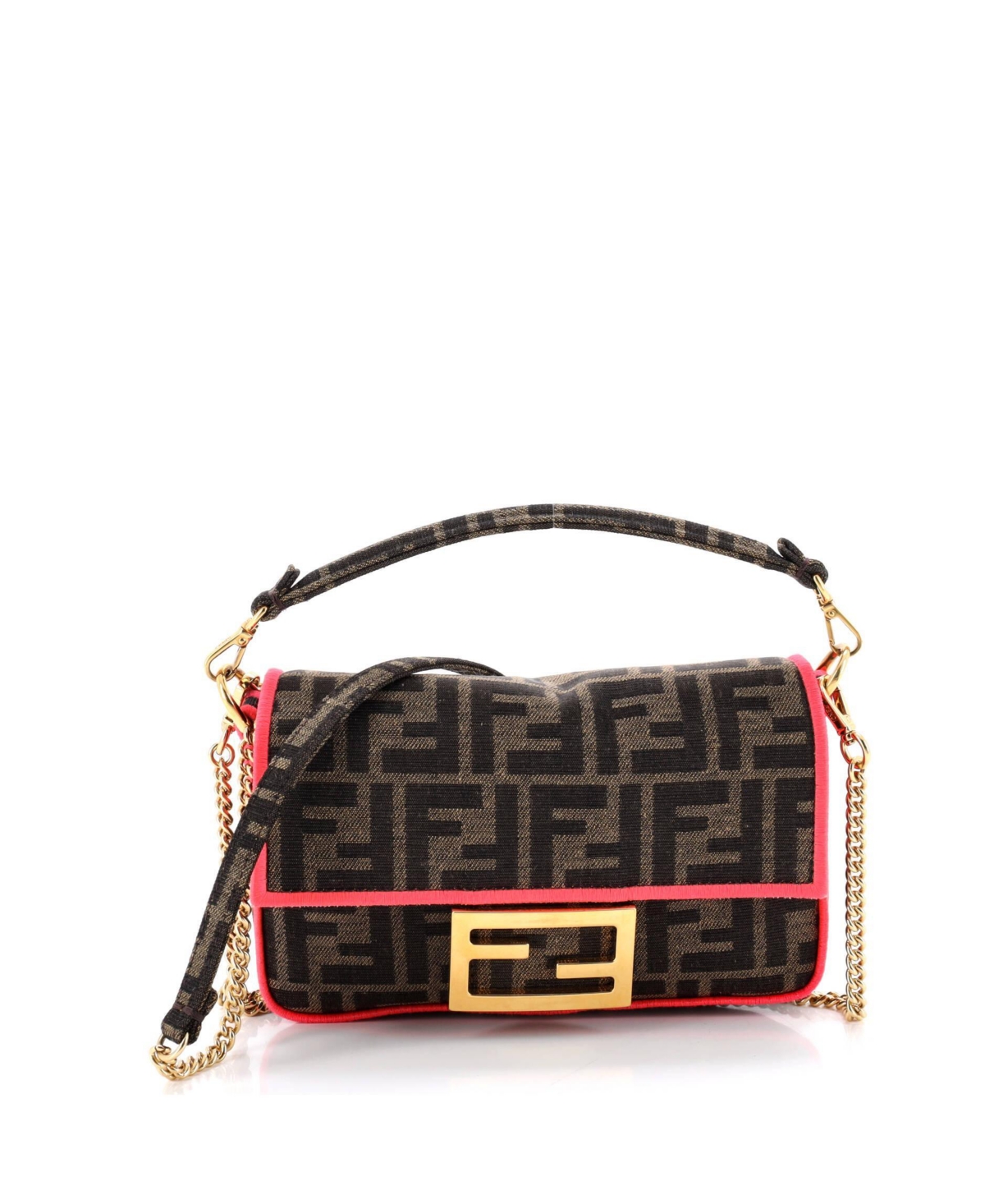 Click here for Pre-Owned Fendi Mini Baguette Nm Bag Zucca Canvas... prices