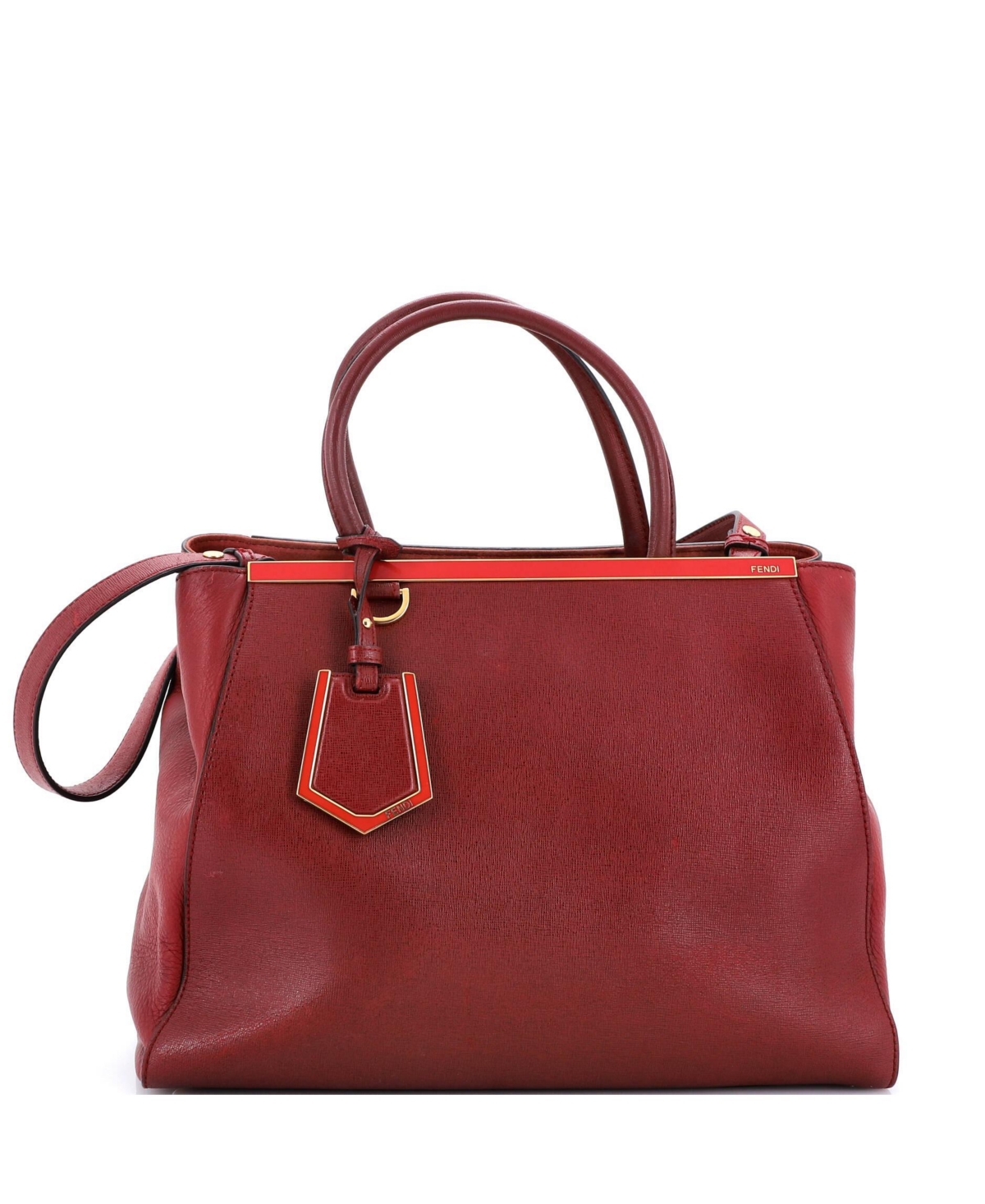 Click here for Pre-Owned Fendi Medium 2Jours Bag Leather - Red prices