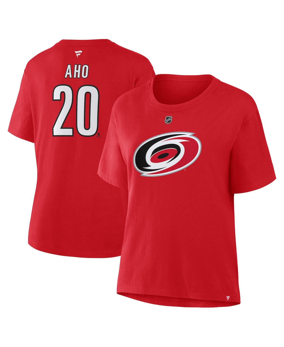 Click here for Fanatics Womens Sebastian Aho Red Carolina Hurrica... prices