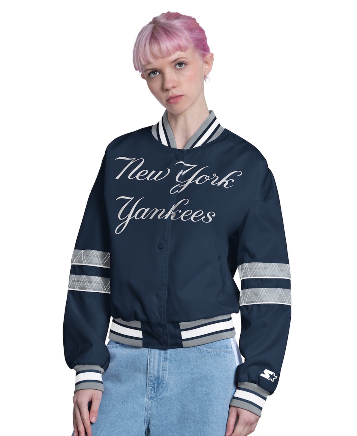 Click here for Starter Womens Navy New York Yankees Interception... prices