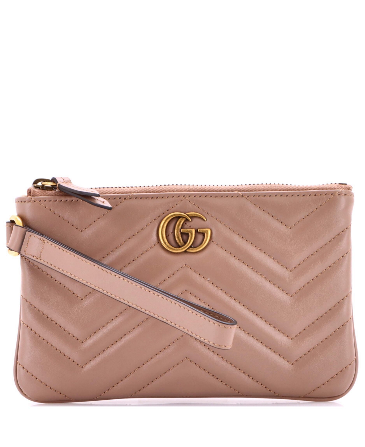 Click here for Pre-Owned Gucci Gg Marmont Flat Wrist Wallet Matel... prices