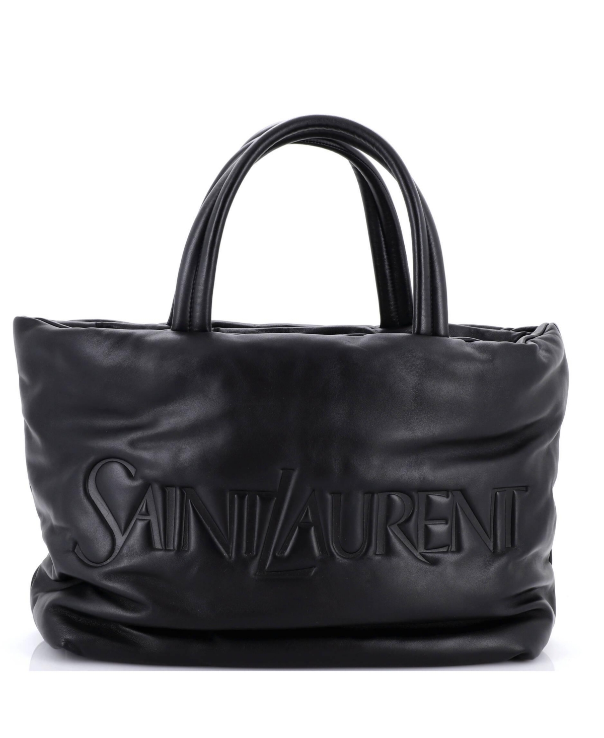 Click here for Pre-Owned Saint Laurent Debossed Logo Tote Padded... prices