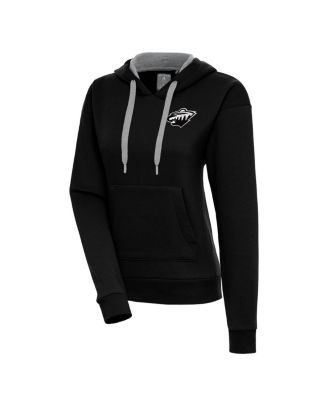 Antigua Women's Black Minnesota Wild Metallic Logo Victory Pullover ...