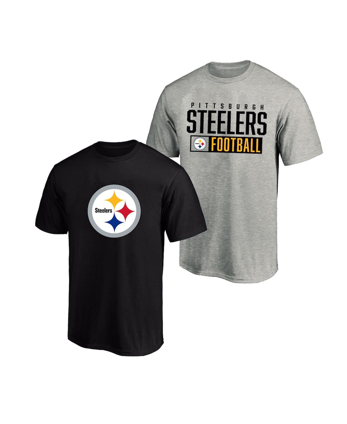 Click here for Fanatics Mens 2-Pack Heather Gray/Black Pittsburgh... prices