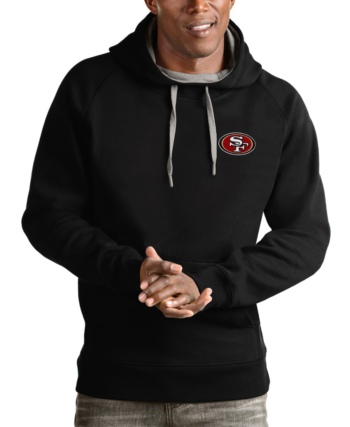 Click here for Antigua Mens Black San Francisco 49ers Logo Victor... prices