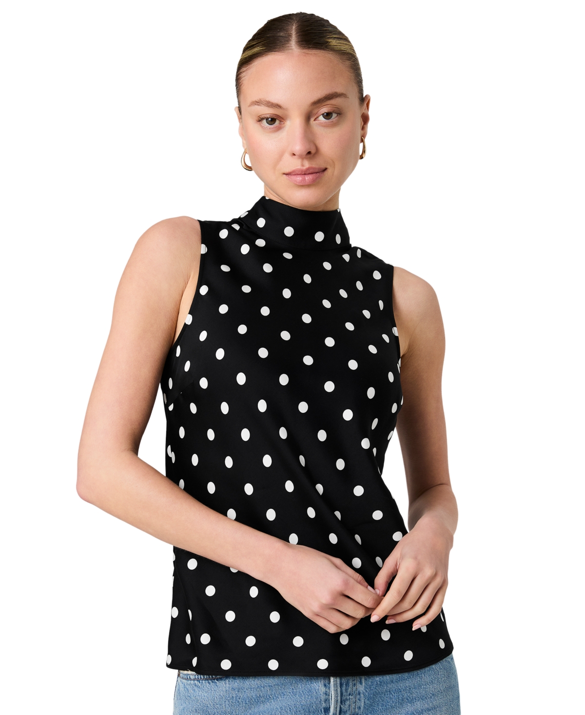 Click here for French Connection Womens Ennis Polka Dot Sleeveles... prices