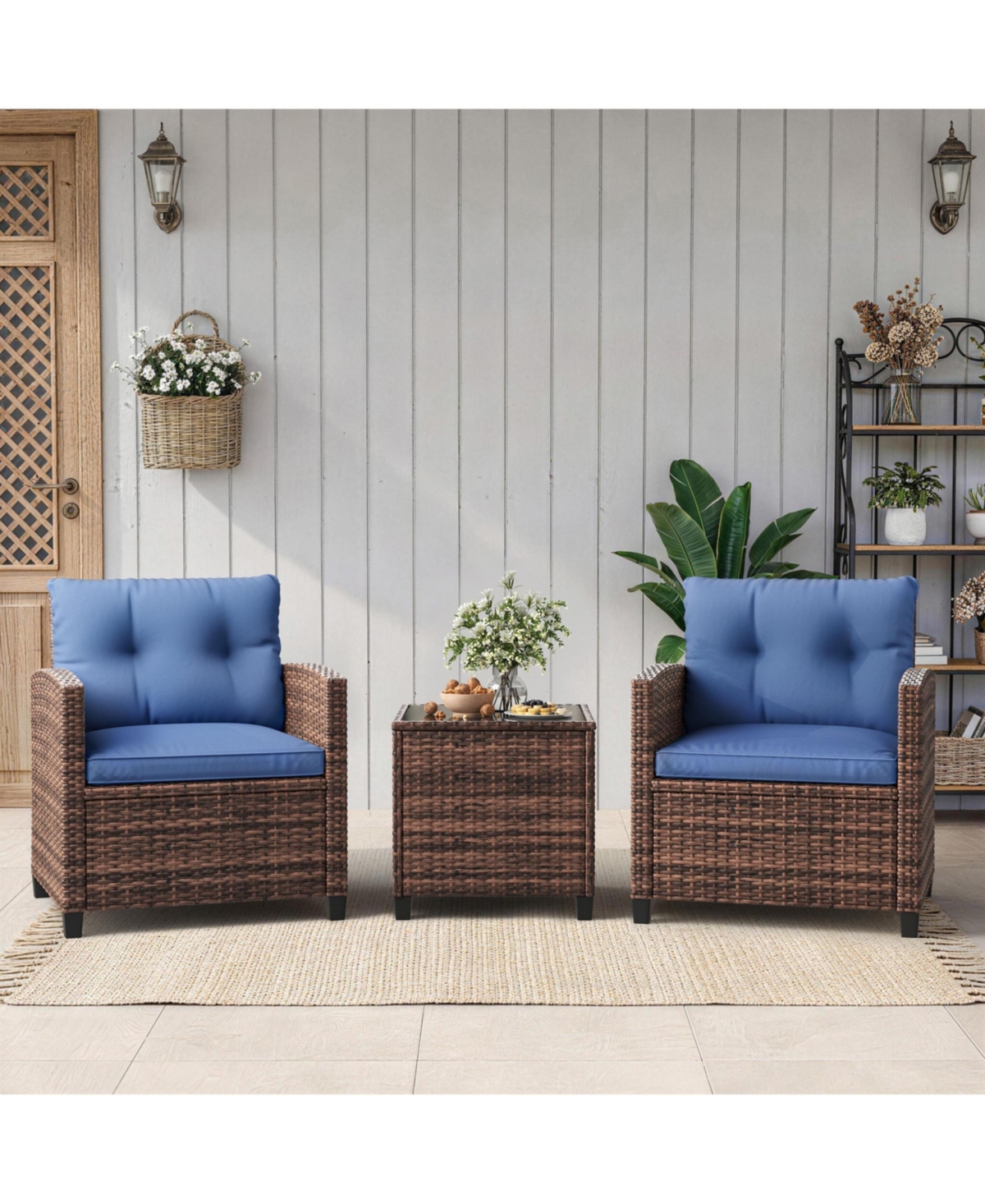 Click here for gaomon 3 Pieces Patio Furniture Set  Pe Ratta  Out... prices