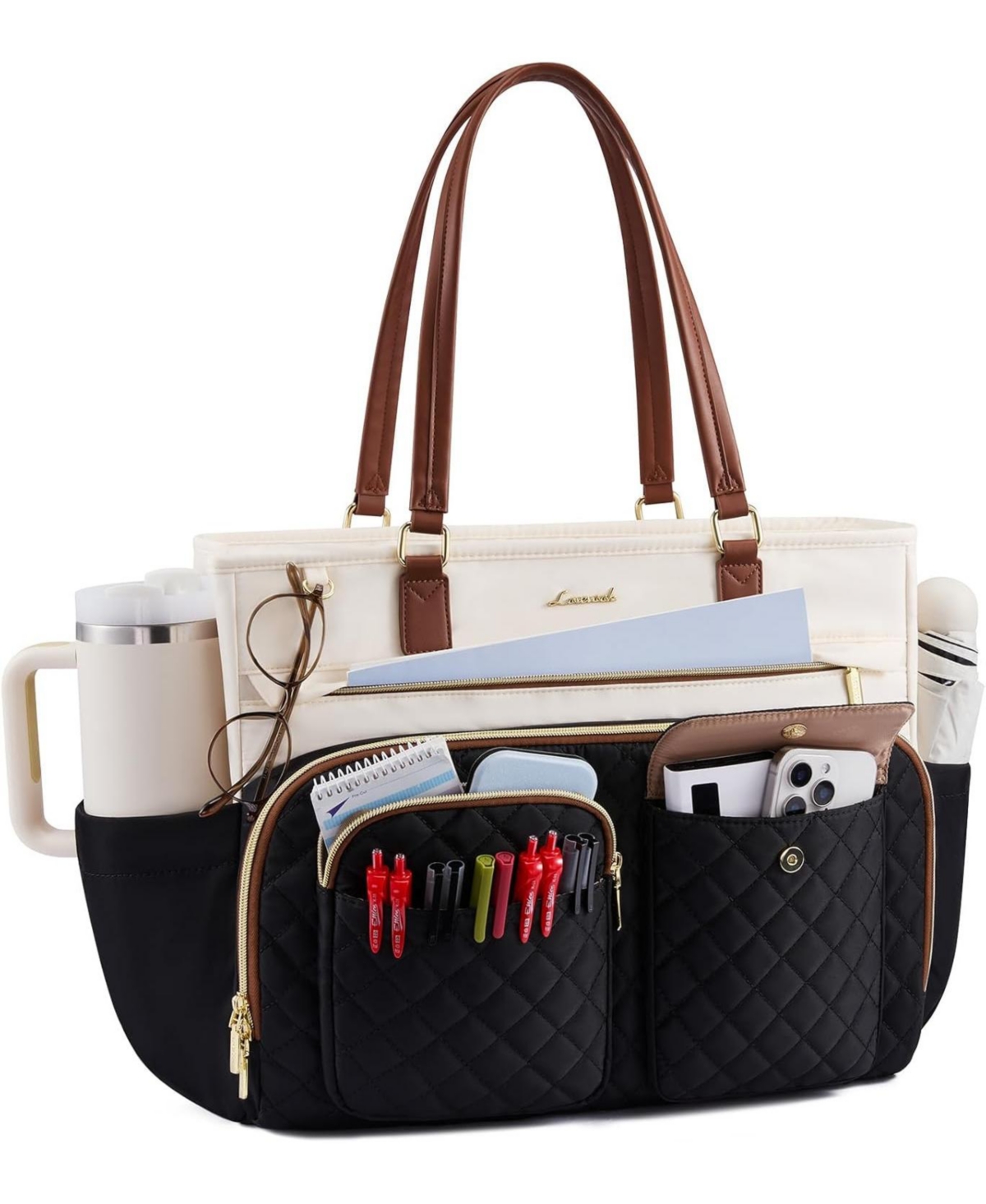 Click here for Lovevook Womens Work Bag with Large Cup Holder  La... prices