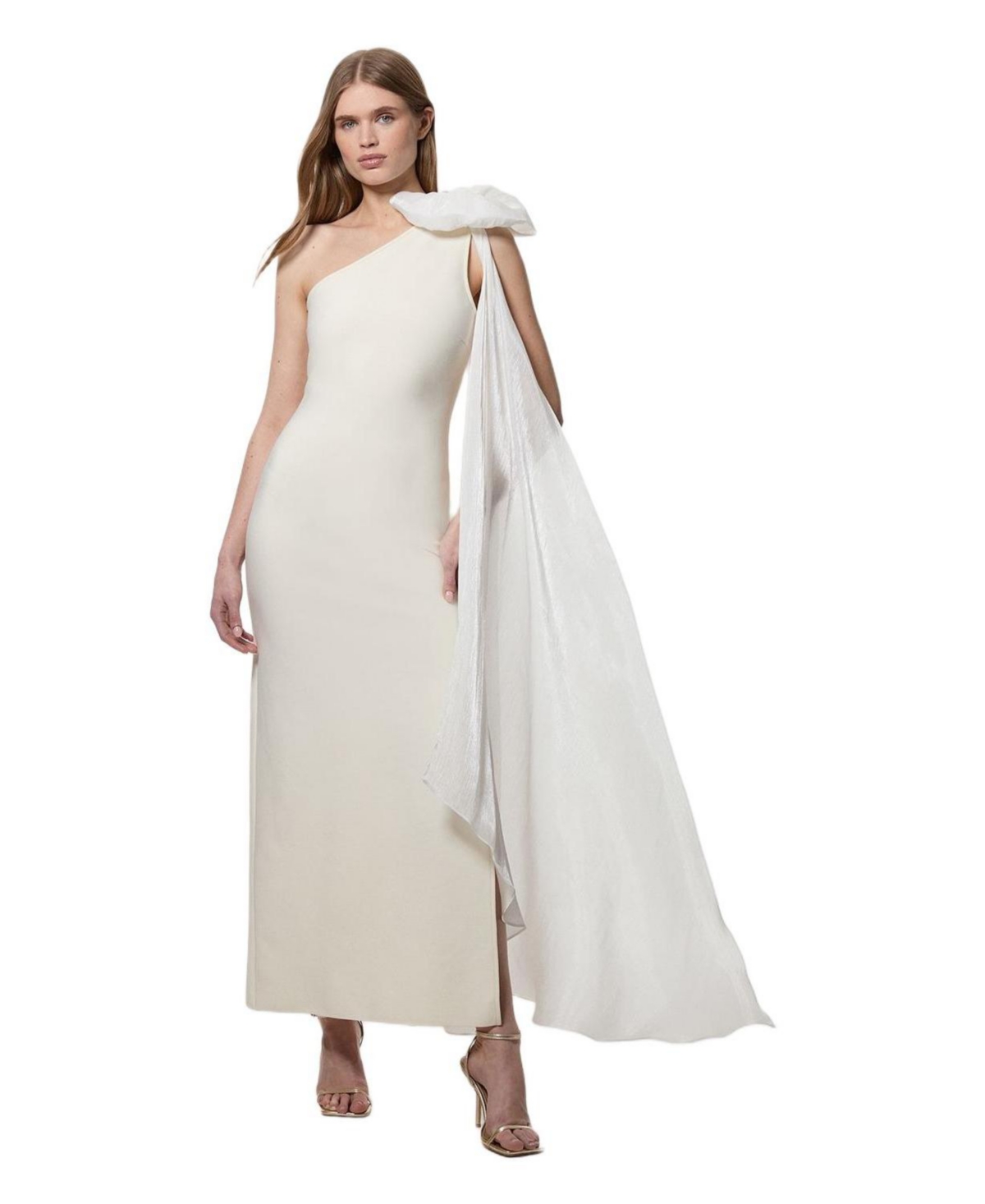 Click here for Karen Millen Womens Shoulder Bow Cape Detail Maxi... prices