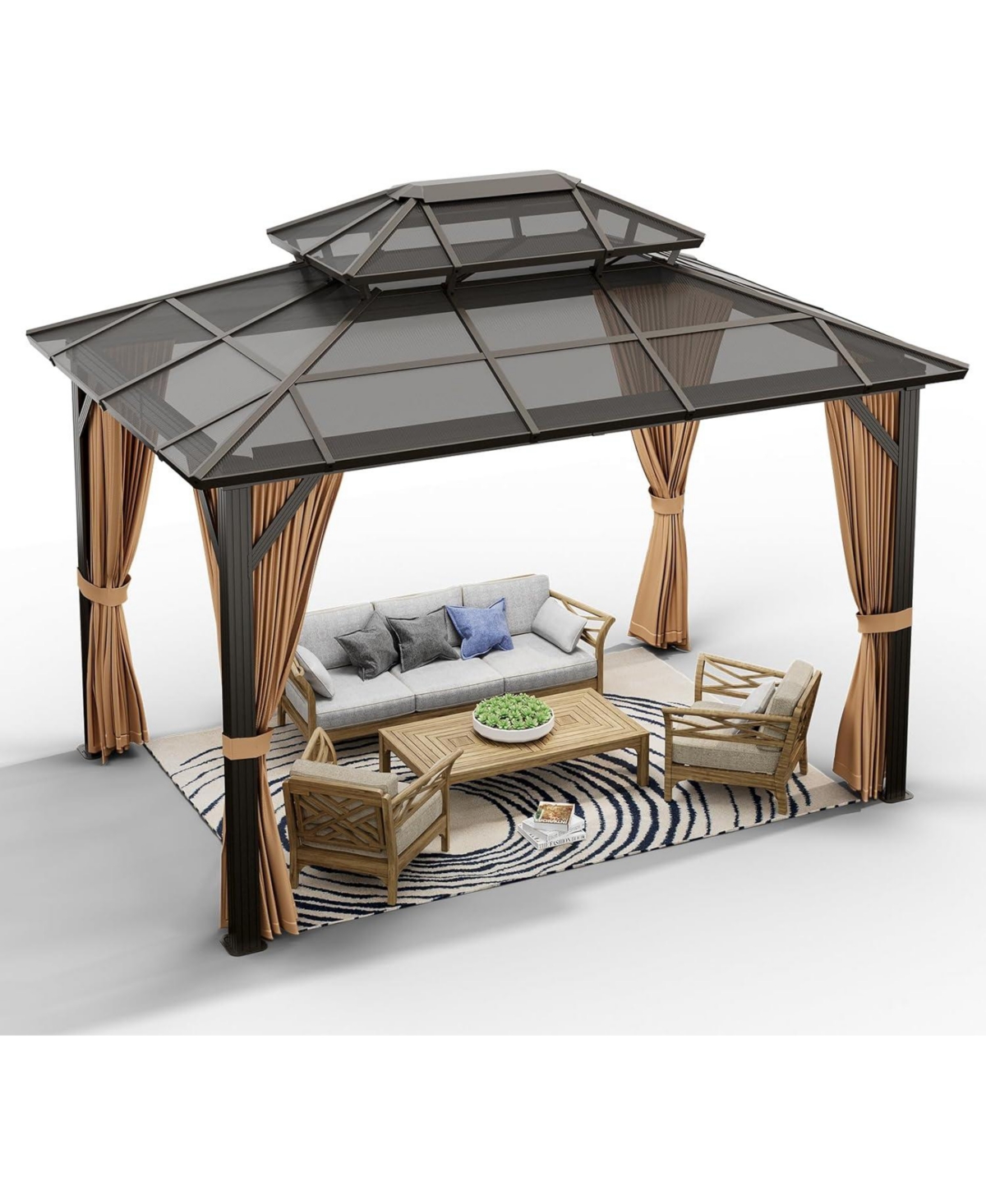 Click here for gaomon Hardtop Gazebo  Outdoor Polycarbonate Doubl... prices