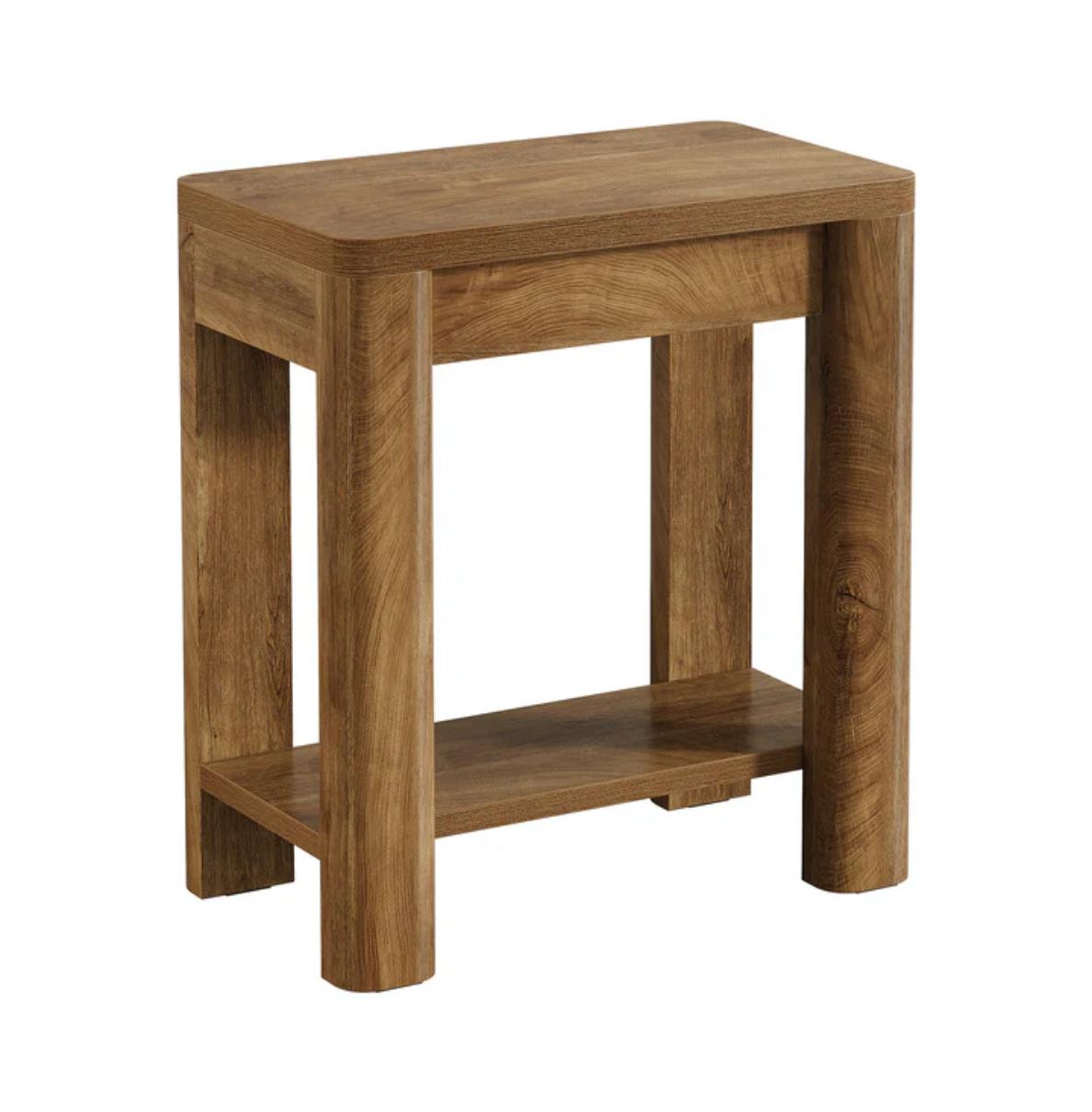 Click here for Slickblue Rustic Wood End Table with Storage for L... prices