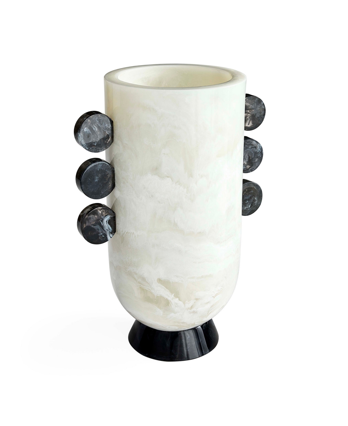 Click here for Jonathan Adler Acrylic Como 6 Disc Vase - White prices