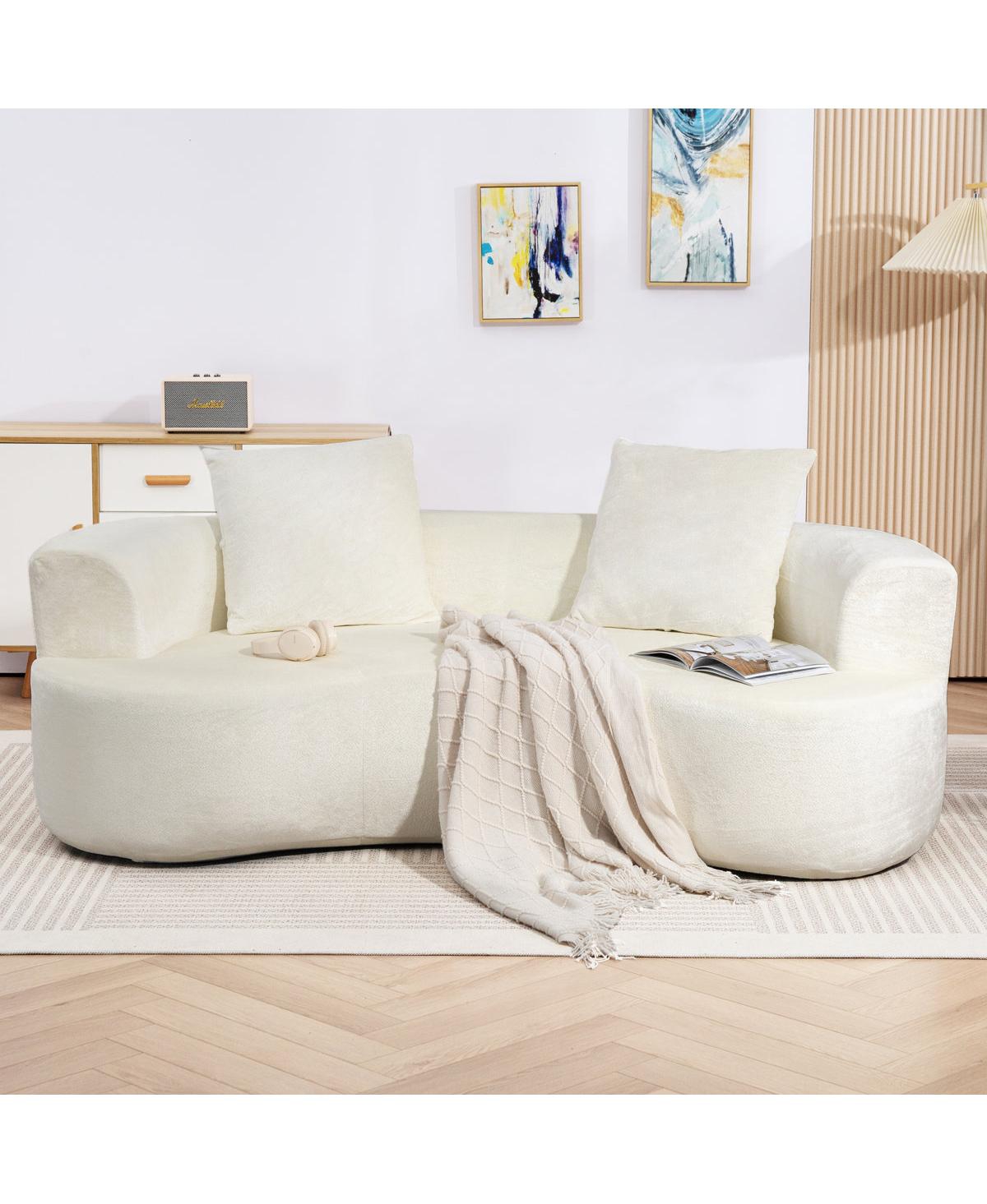 Click here for Dyhome 79 Modern Upholstered Sofa  Curved Loveseat... prices