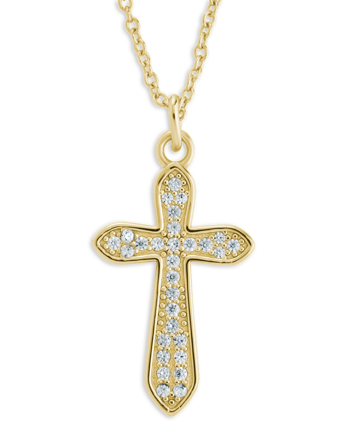 Click here for Sterling Forever Rhodium-Plated Brass Pave Cubic Z... prices