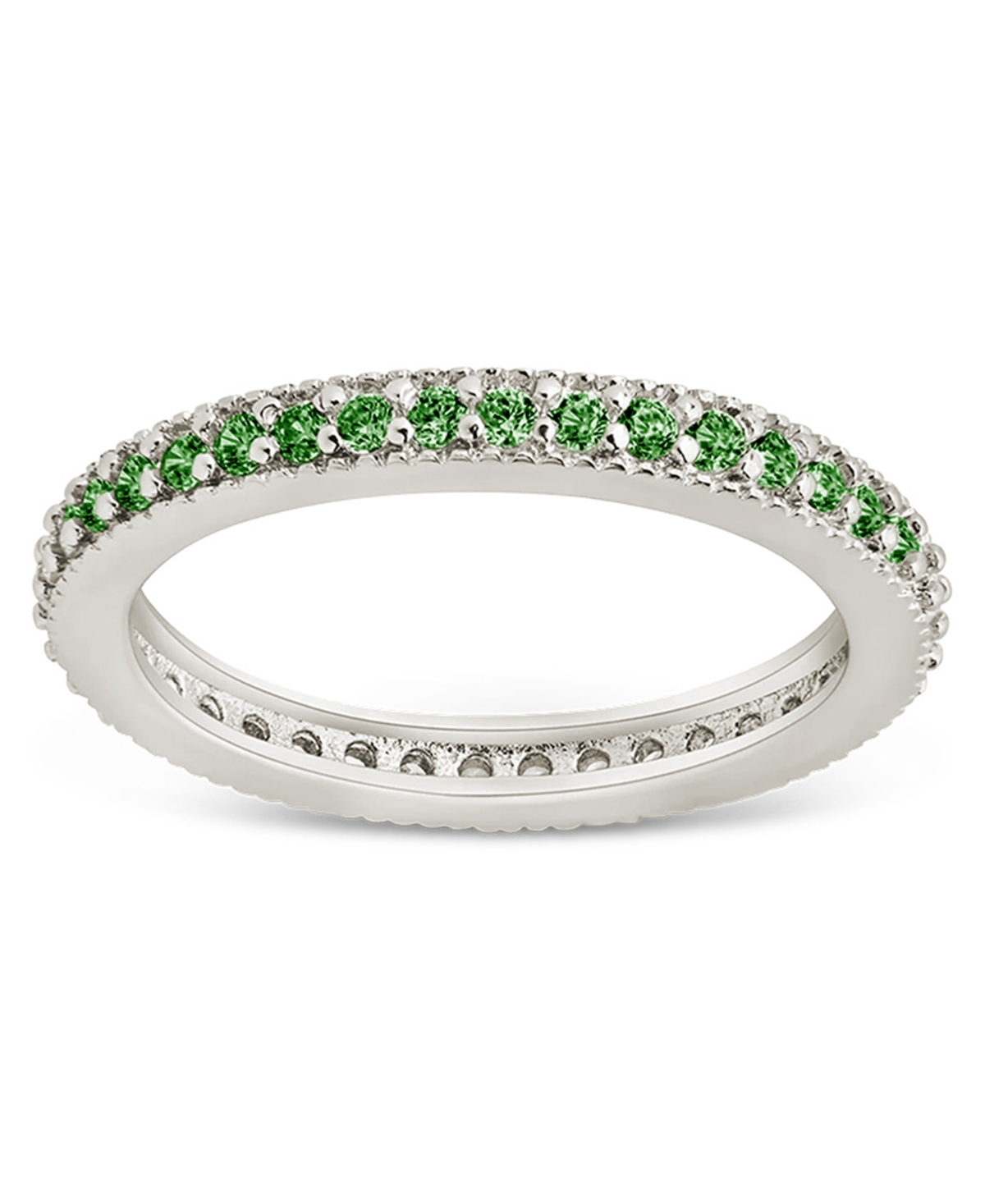 Click here for Sterling Forever 2.5mm Thin Cubic Zirconia Band Ri... prices