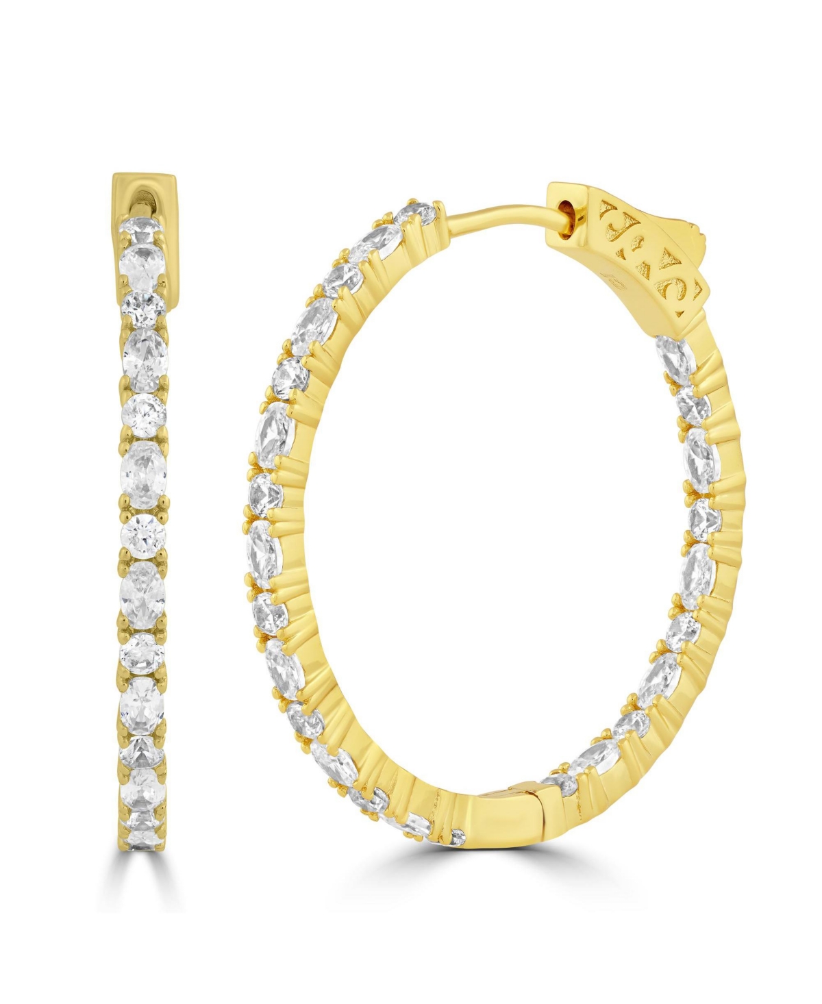 Click here for Simona Radiant Round and Oval Inside-Outside Cz Ho... prices