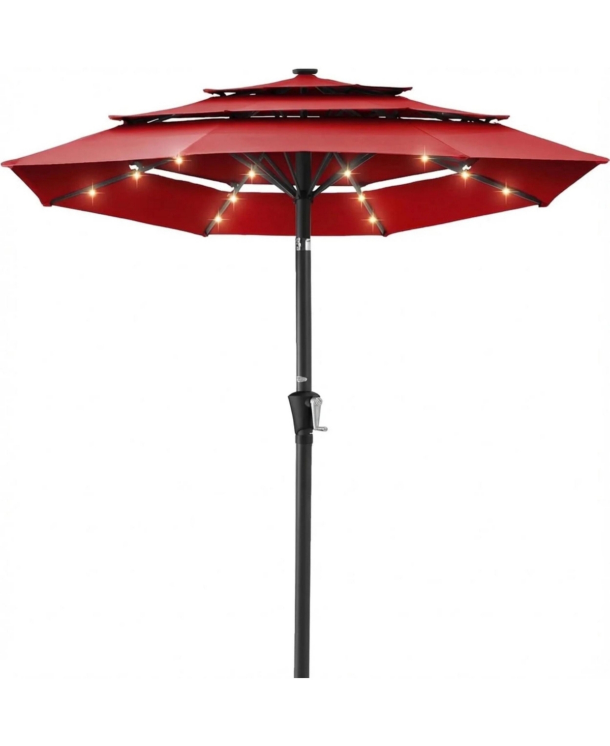 Click here for Yiortwo 9.5 Feet Solar Patio Umbrella with Led Lig... prices