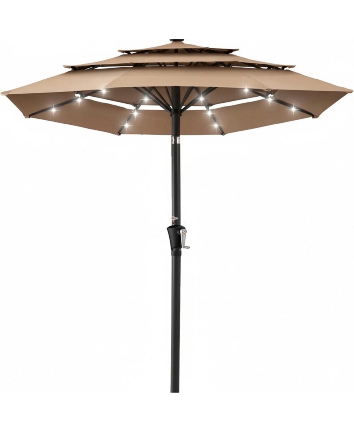 Click here for Yiortwo 9.5 Feet Solar Patio Umbrella with Led Lig... prices