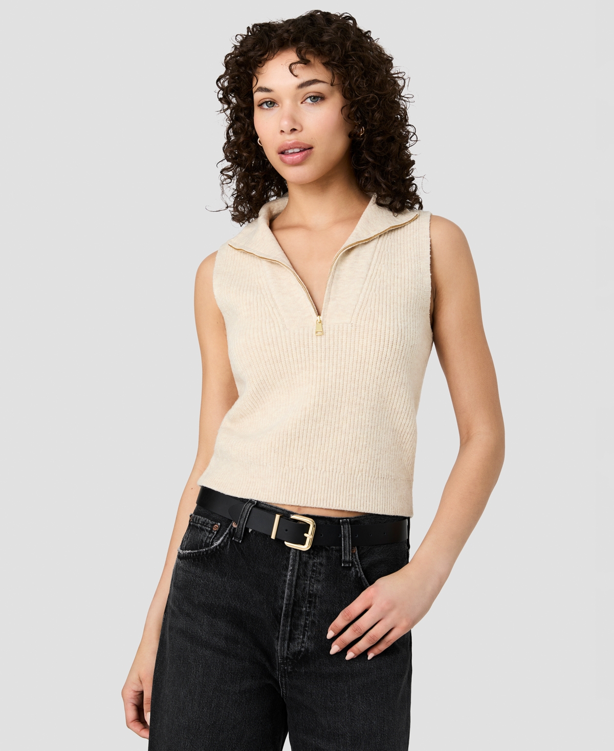 Click here for French Connection Womens Marley Collared V-Neck Ri... prices