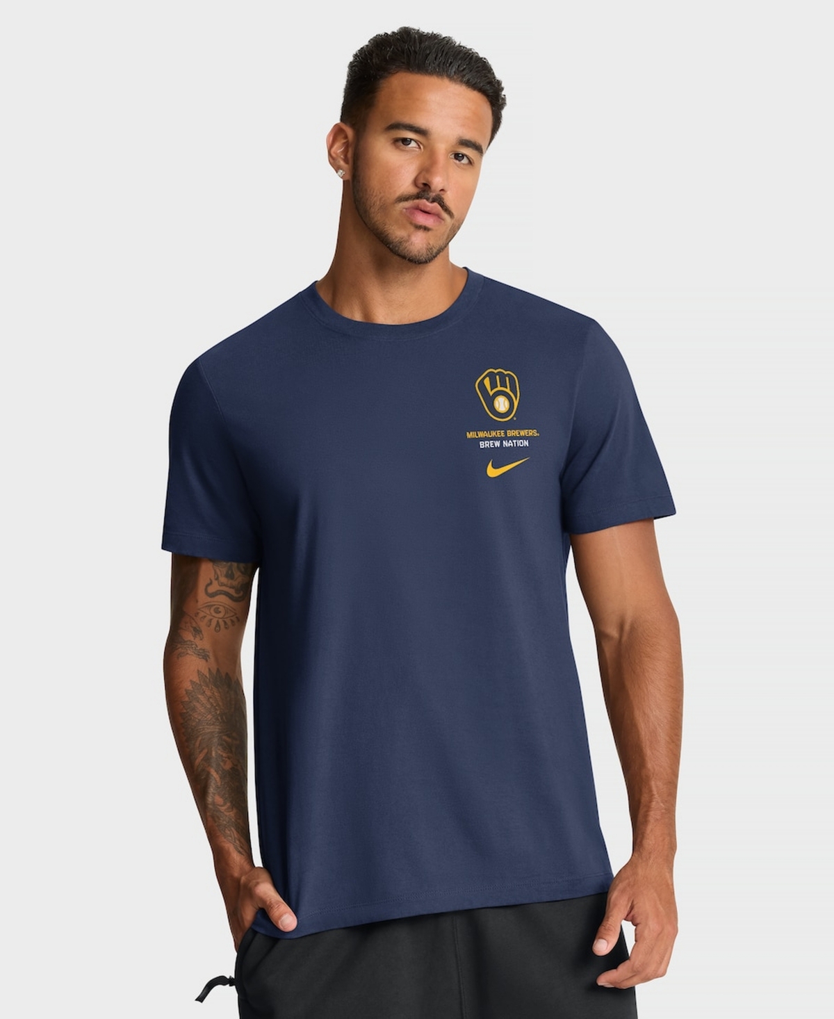 Click here for Nike Mens Navy Milwaukee Brewers Primetime 2-Hit T... prices