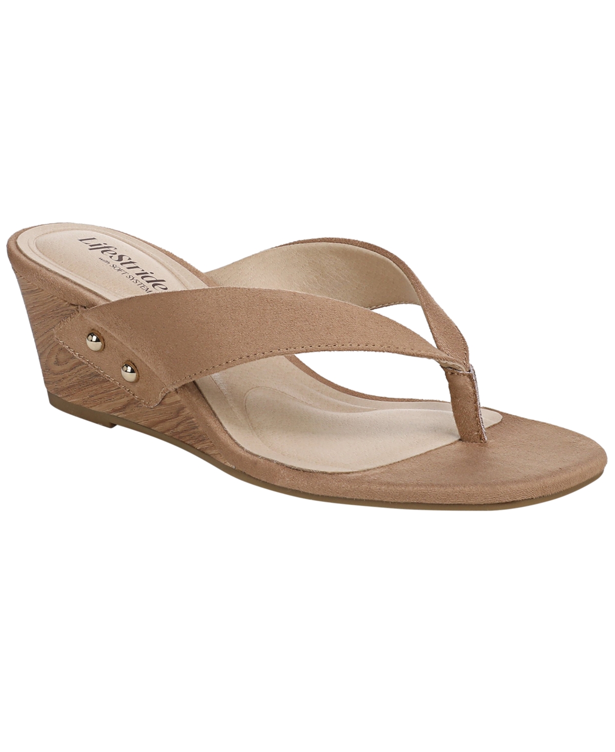Click here for LifeStride Womens Stella Thong Slip-On Sandals - B... prices