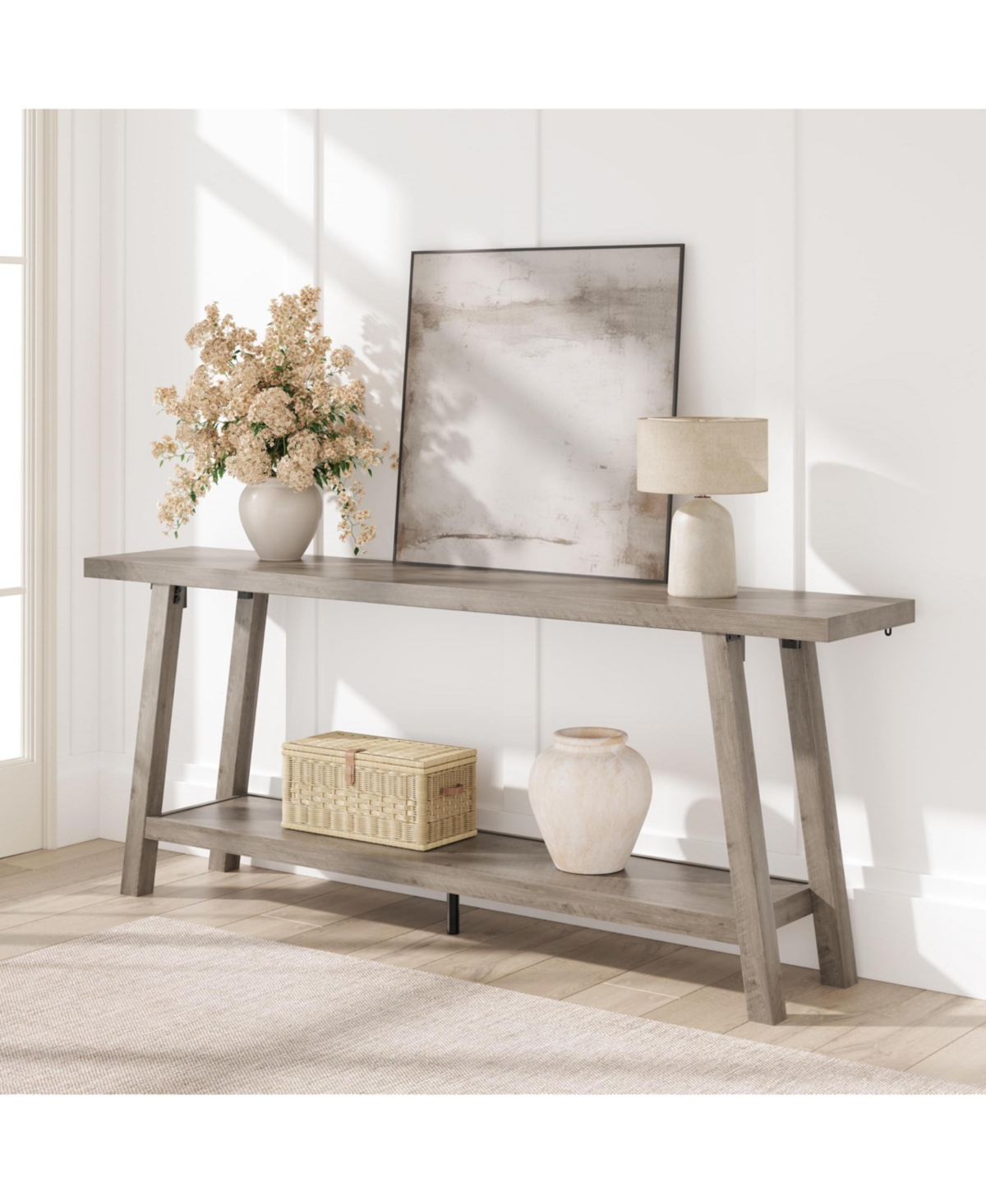 Click here for gaomon 70.87 Long Farmhouse Entryway Tables  Recta... prices